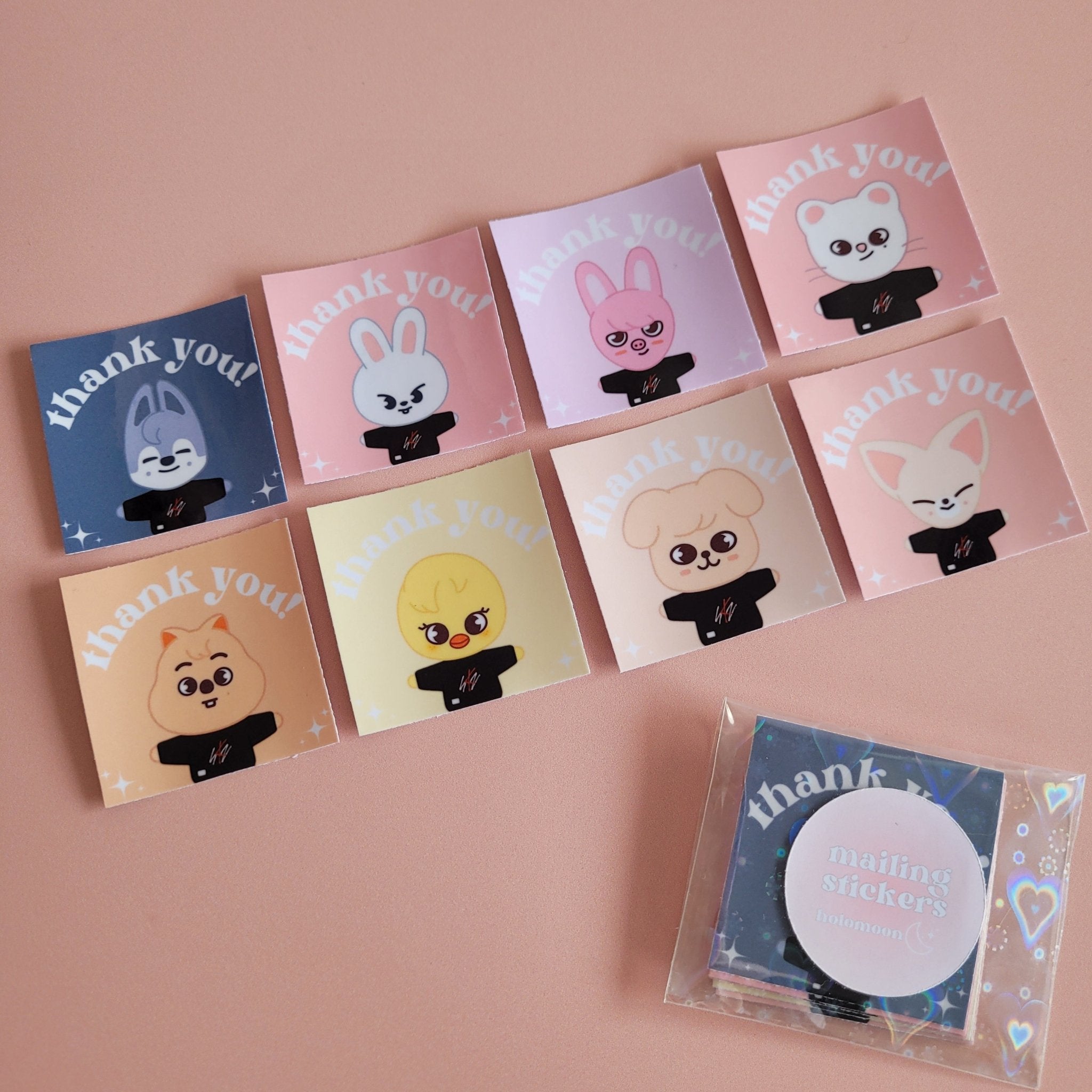 Holo Moon: Thank You Mailing Stickers - SKZOO Glossy (pack of 10 ...