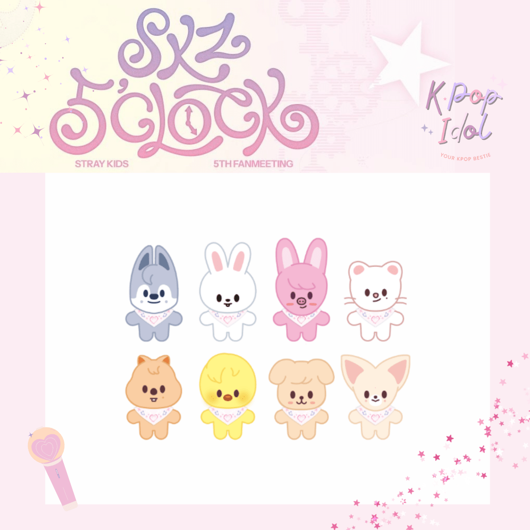 (Pre Order) Stray Kids 5th Fan Meet Merch - SKZ 5'Clock: SKZOO PLUSH ...