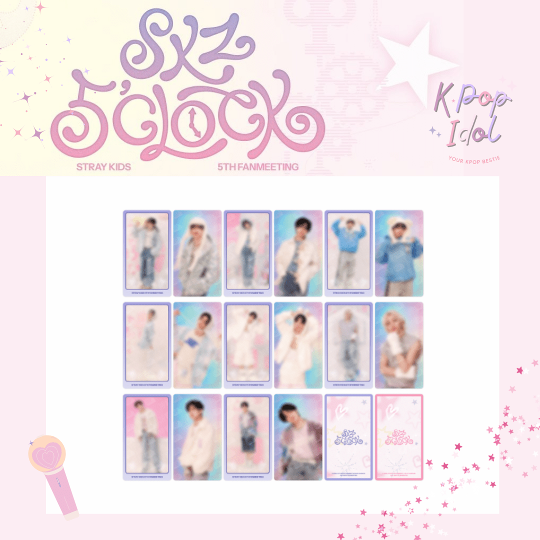 Stray Kids 5th Fan Meet Merch - SKZ 5'Clock: SPECIAL TRADING CARD ...