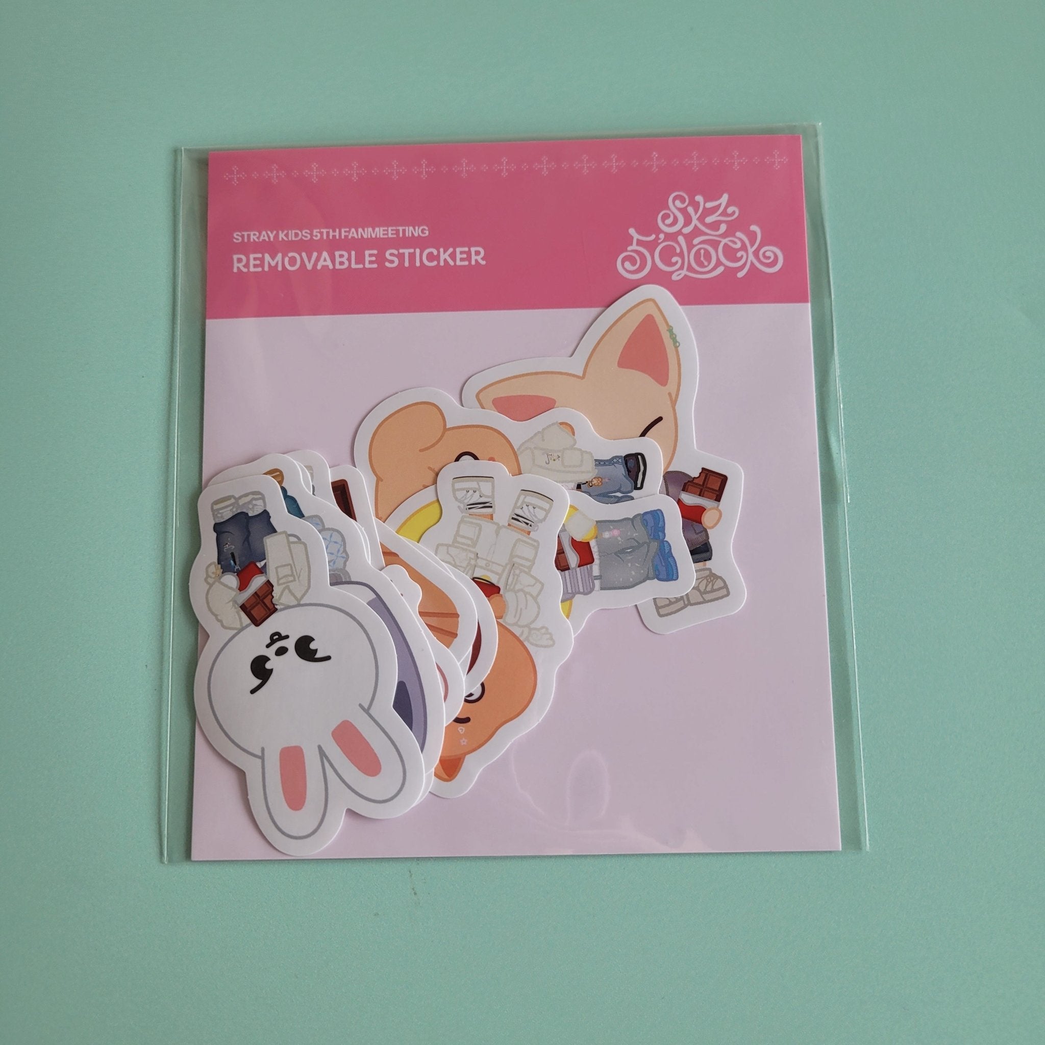 Stray Kids - 5 Clock Fan Meet VIP Merch - Sticker Set - KPop Idol