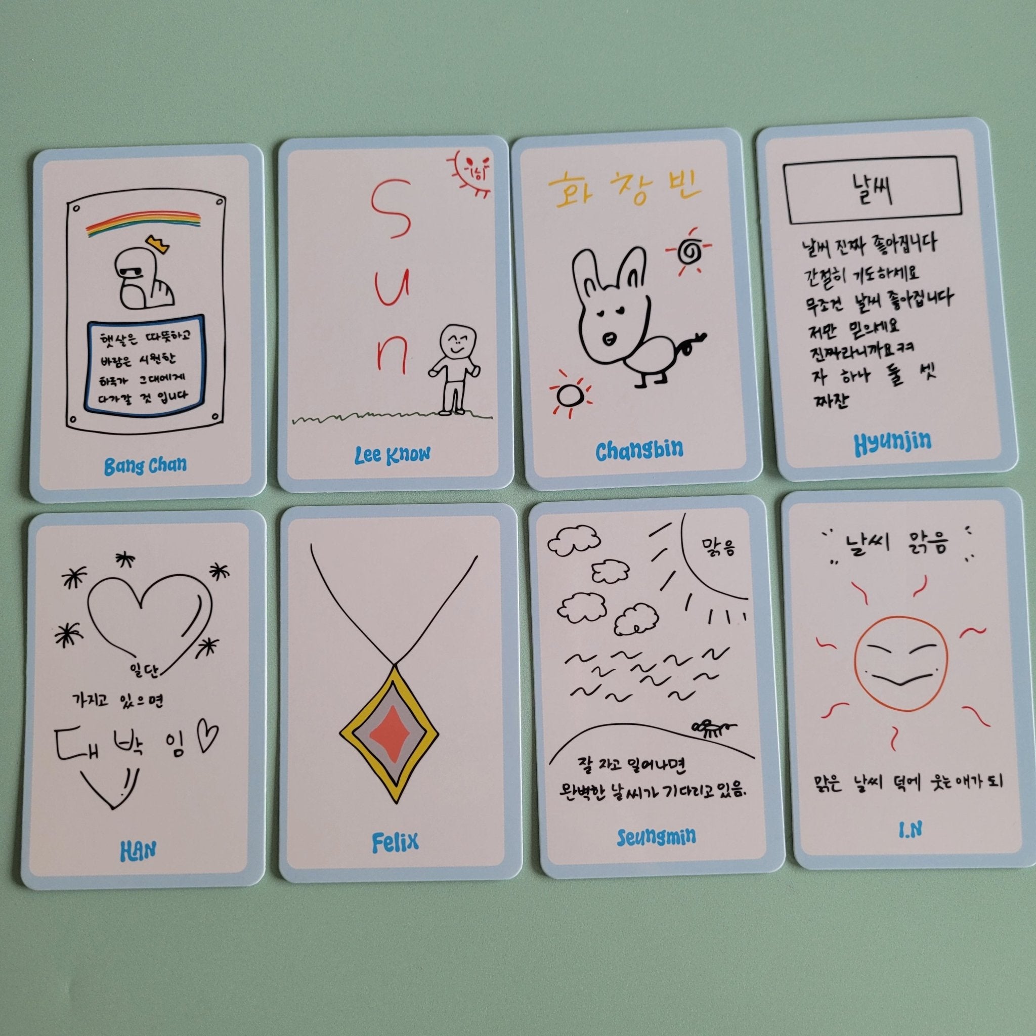 Stray Kids 5th Fan Club Over the Rain: Member Message Card (member ...